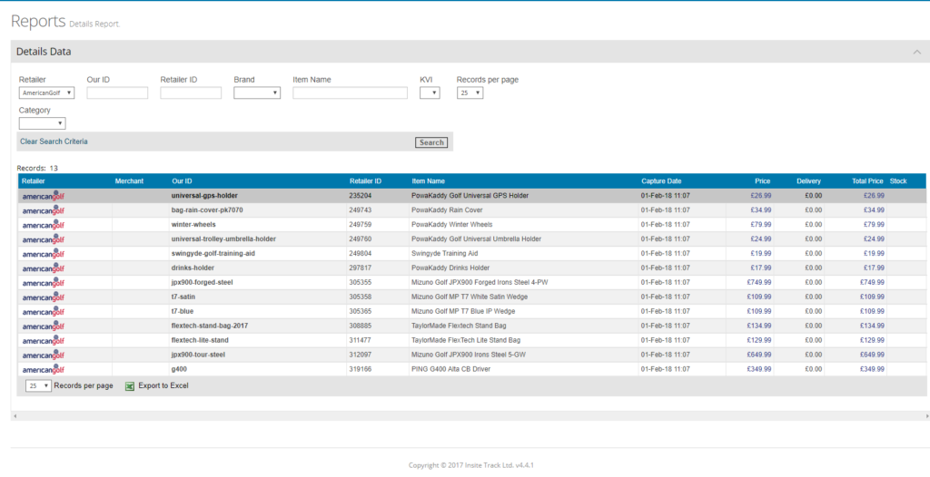 Details Report - Insitetrack